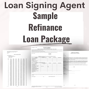 Loan Signing Agent Sample Refinance | Practice Loan Documents ...