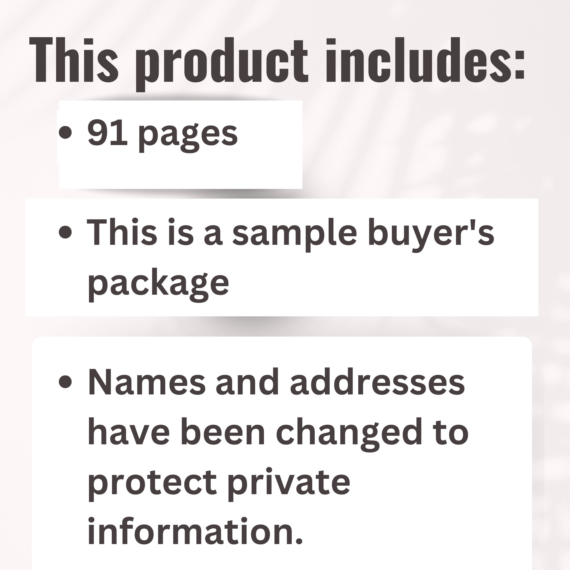 Loan Signing Agent Sample Buyer's Package | Signing Agent Practice ...