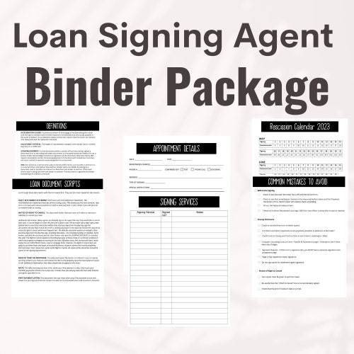 Loan Documents Explained Notary Notary Signing Agent - Etsy