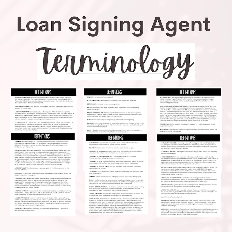 Notary Cheat Sheet - Etsy