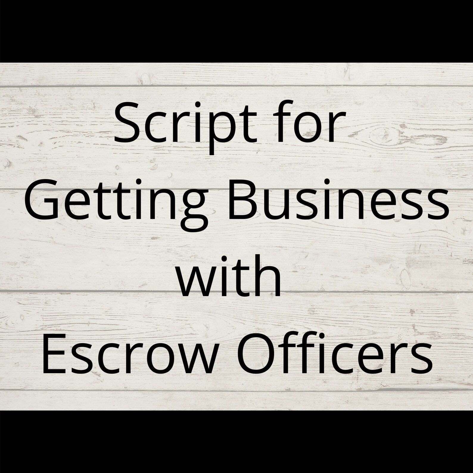 Signing Agent Script for Getting Business With Escrow Officers - Etsy