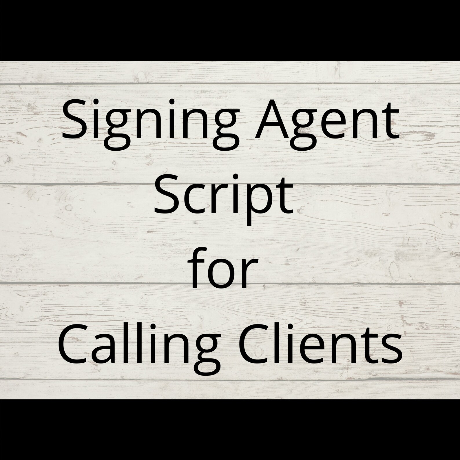 Signing Agent Script for Calling Clients - Etsy