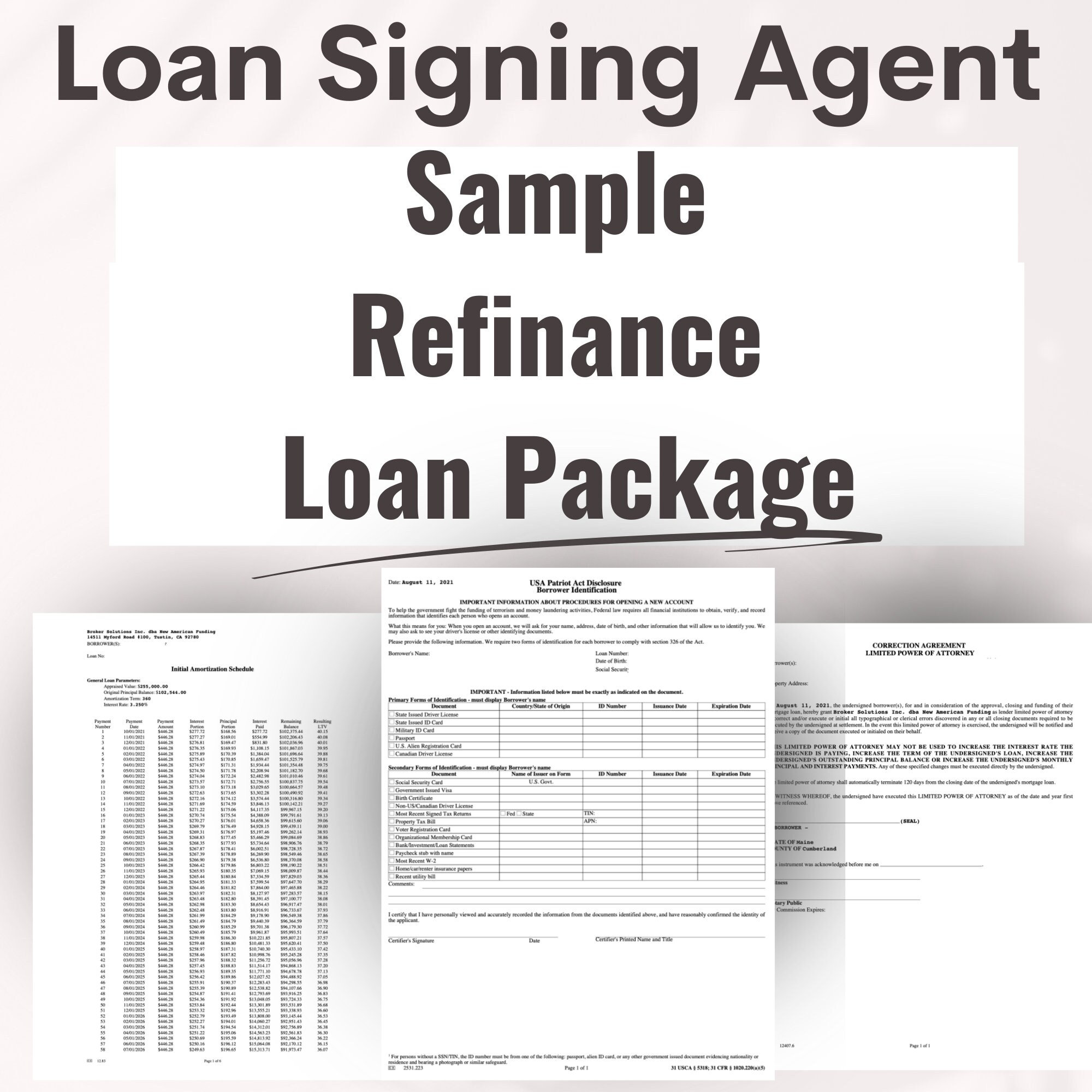 Loan Signing Agent Sample Refinance | Practice Loan Documents ...