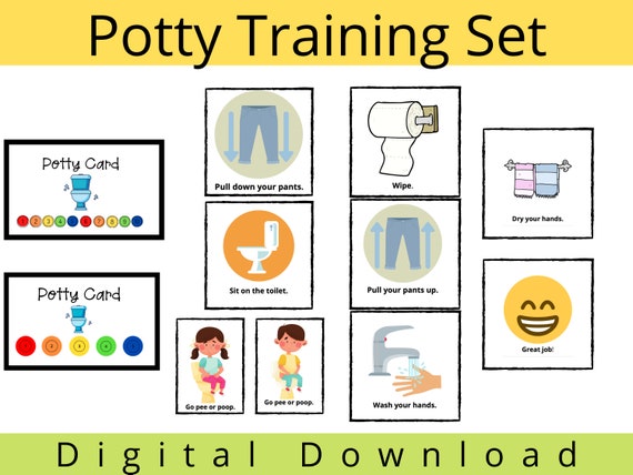 Potty Training Set I Toilet Training I Bathroom Visual Routine - Etsy UK