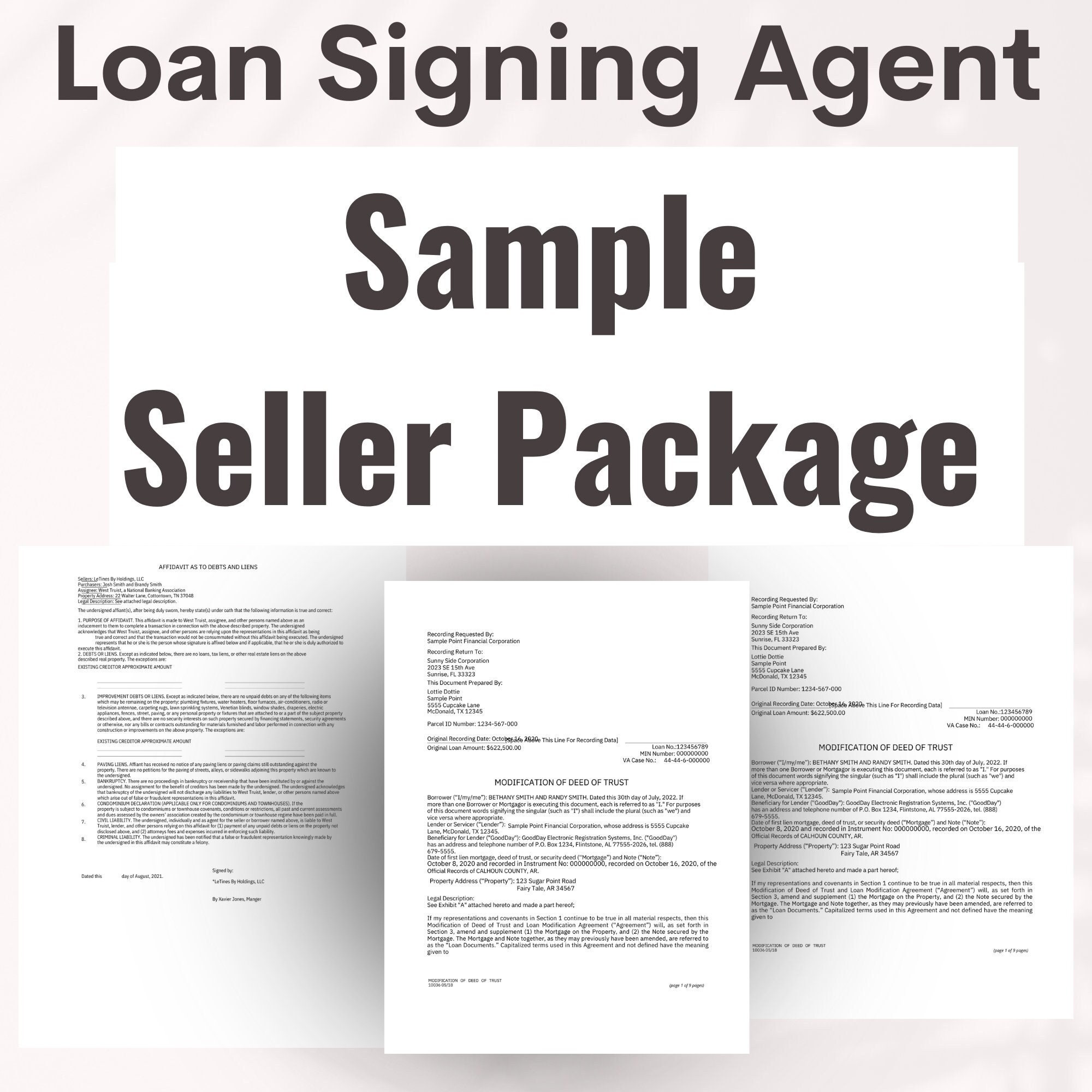 Loan Signing Seller Package Seller Loan Practice Loan Documents Seller ...