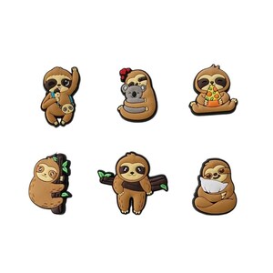 Croc Shoe Charms Croc Jibbitz SLOTH SLOTHES Characters PVC Shoe Charms ...