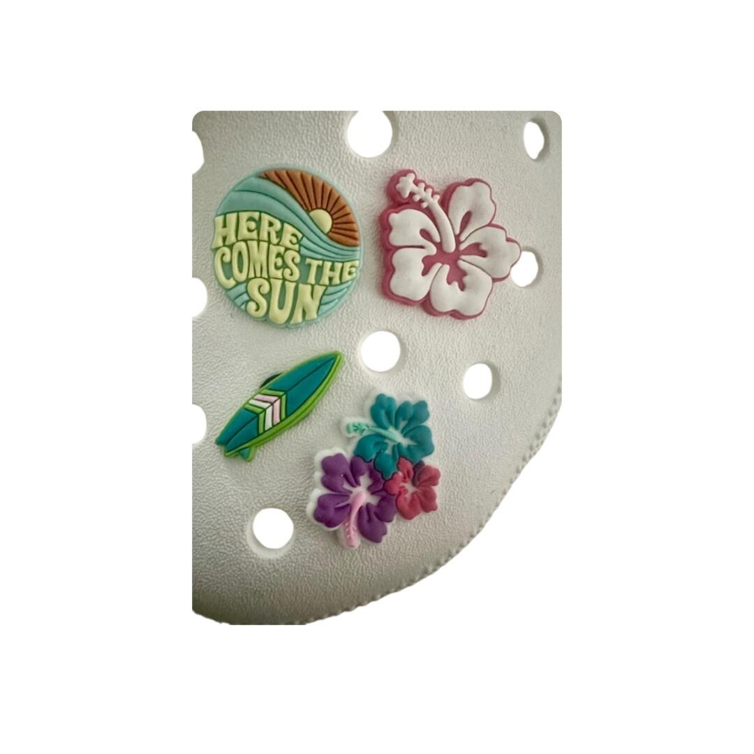 Croc Shoe Charms Croc Jibbitz Summer Hibiscus Surfboard Holiday Aussie ...