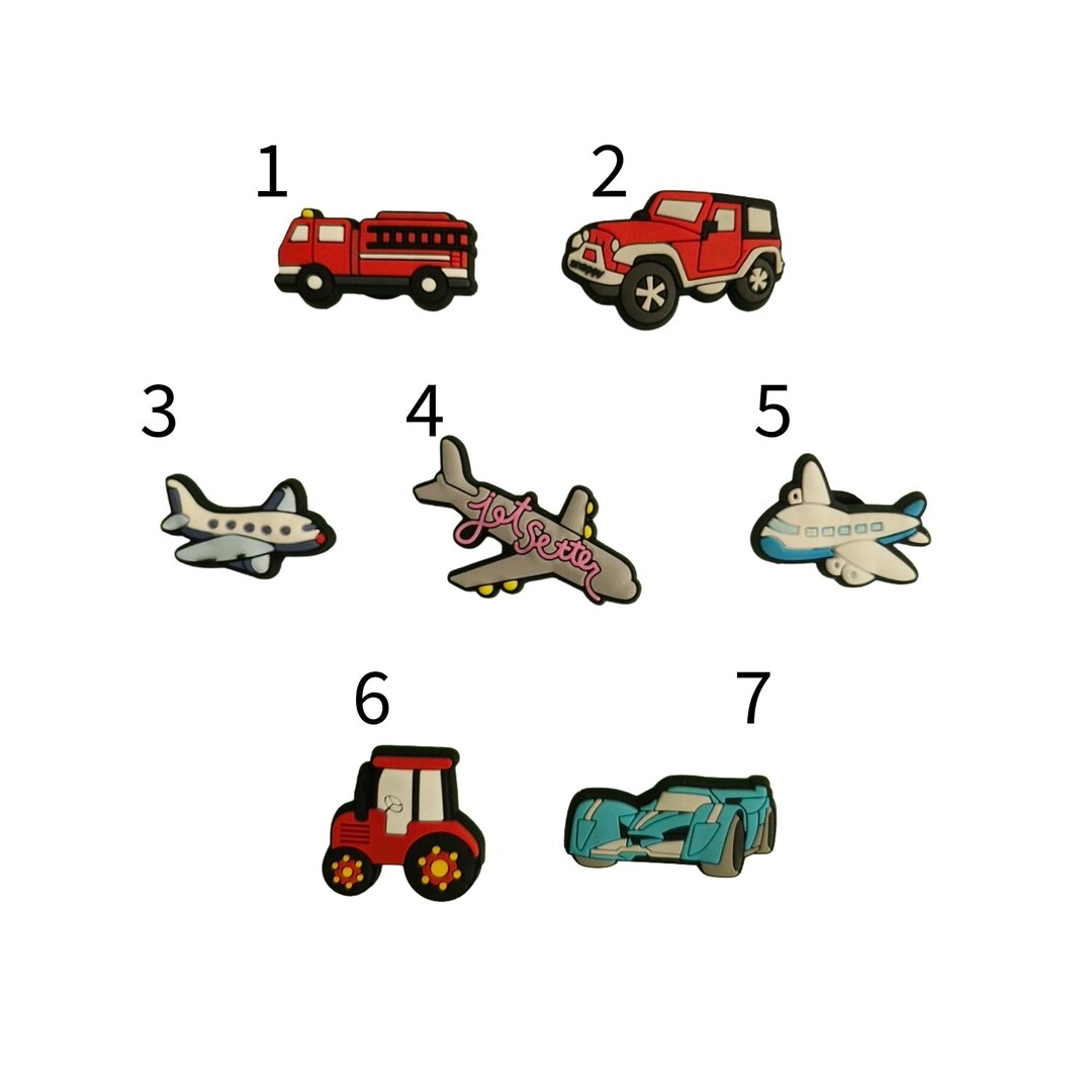 Shoe Charms for Crocs Cars Trucks Planes Tractor Fire Engine Jet ...