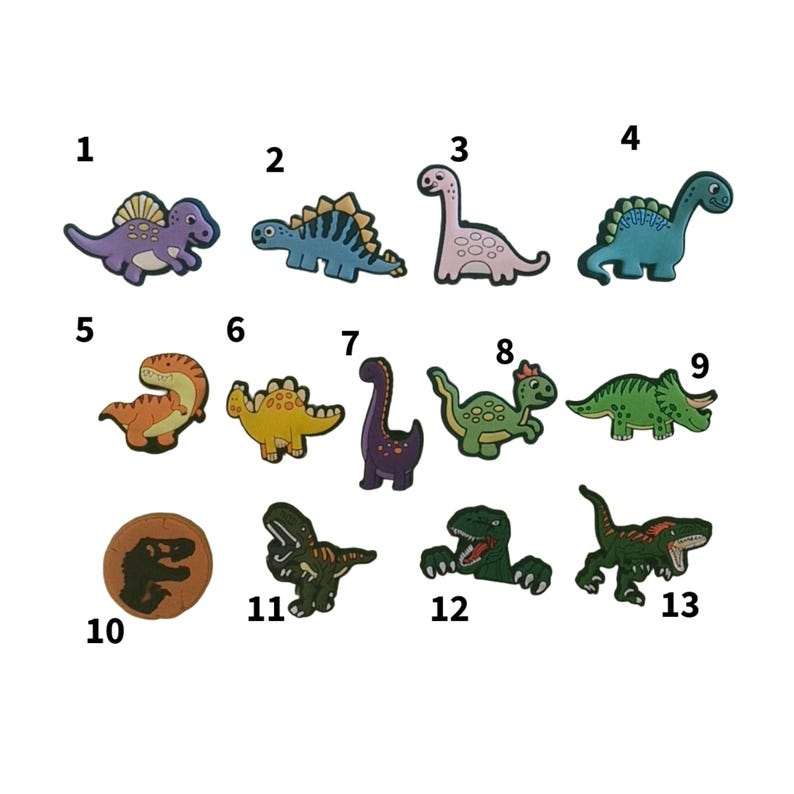 Shoe Charms for Crocs Dinosaurs T Rex Dino Creatures Jurassic Kids ...