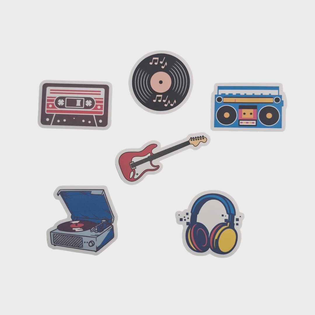 Music Retro Stickers Decals Vinyl Waterproof Laptop Water Bottle Aussie ...