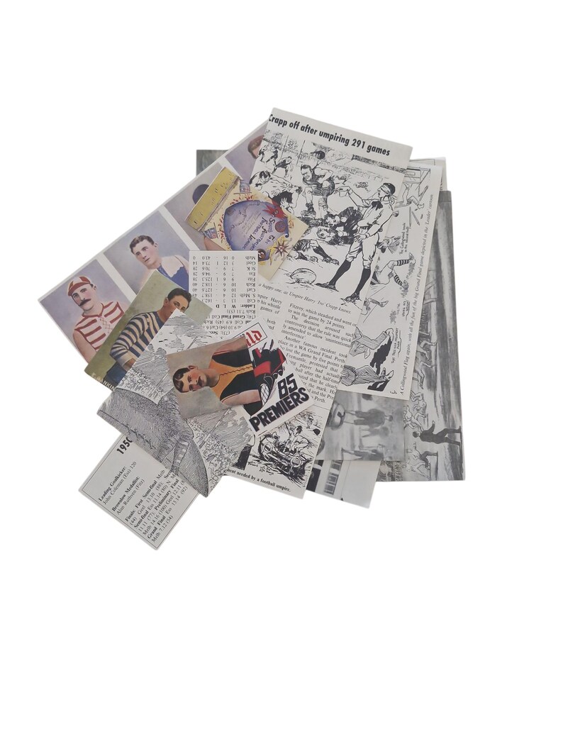 Vintage AFL Footy Ephemera Bundle: 70+ Aged Papers & Clips - Etsy Australia