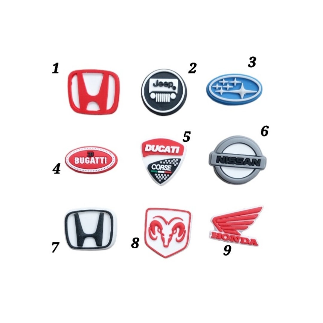 Croc Shoe Charms Croc Jibbitz Car Logo Car Logos PVC Shoe Charms ...