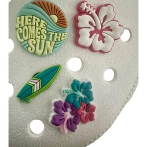 Croc Shoe Charms Croc Jibbitz Summer Hibiscus Surfboard Holiday Aussie ...