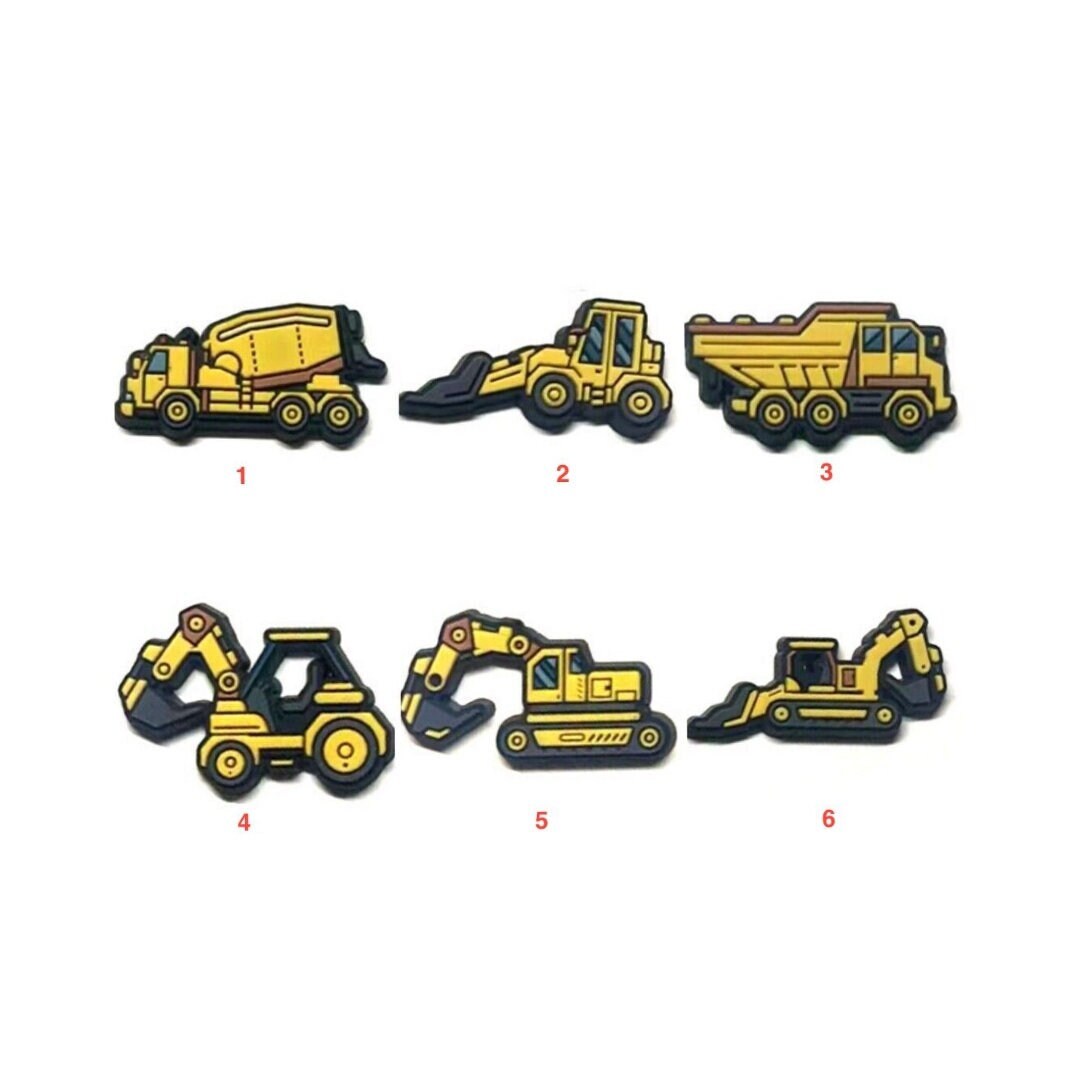 Croc Shoe Charms Croc Jibbitz CONSTRUCTION DIGGERS PVC Shoe Charms ...
