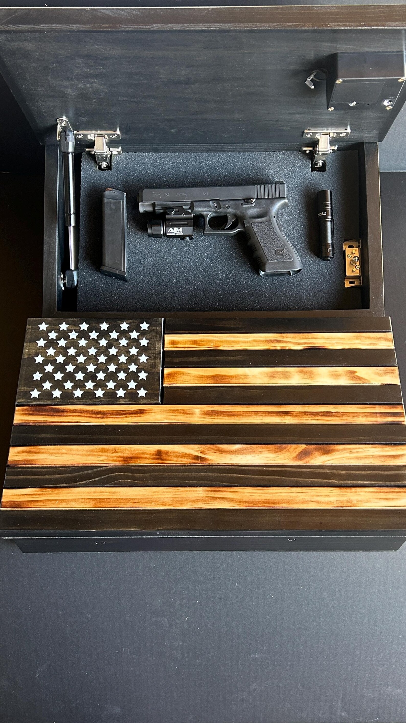Concealment Gun Safe American Flag Box - Etsy