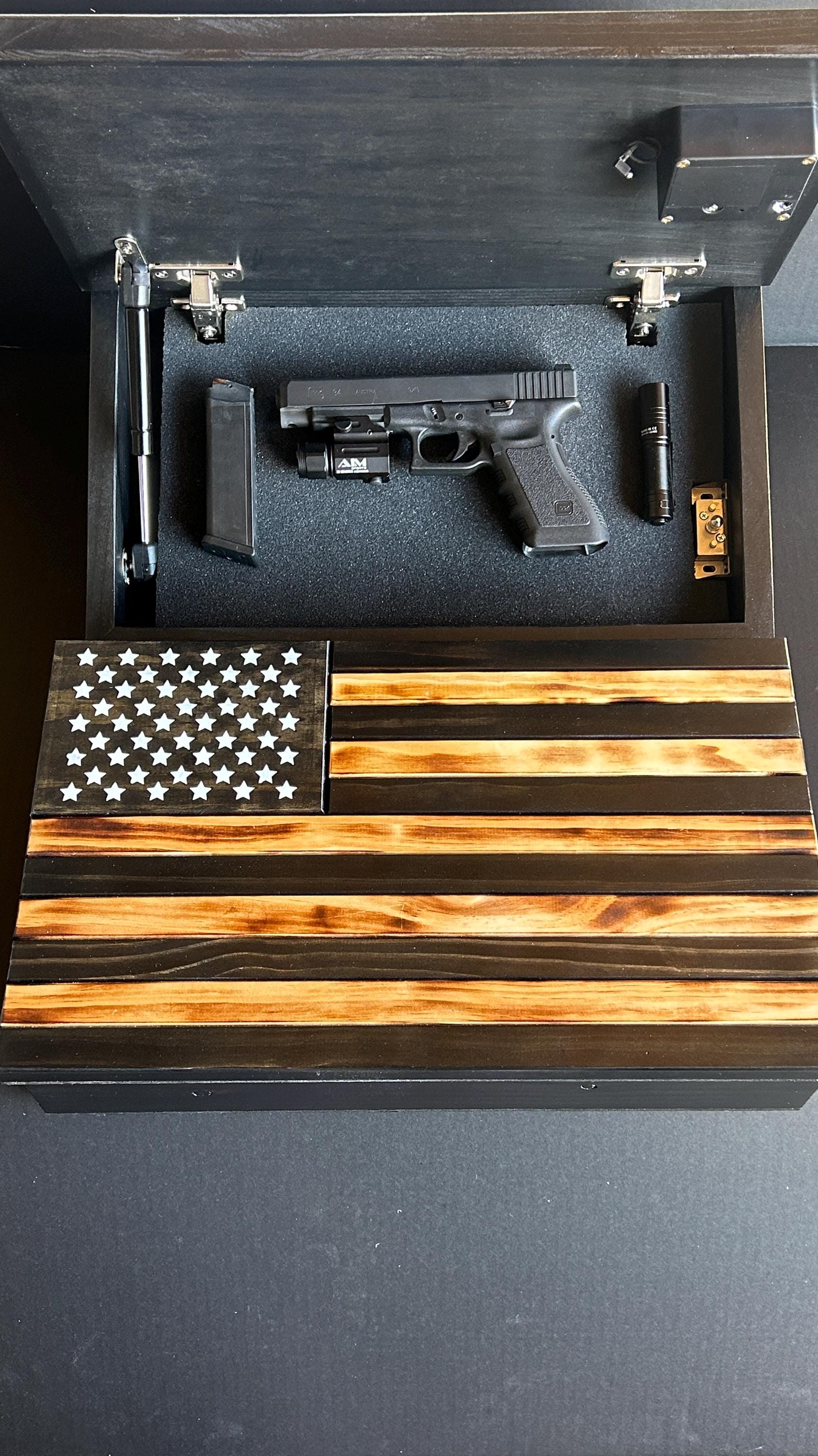 Concealment Gun Safe American Flag Box - Etsy
