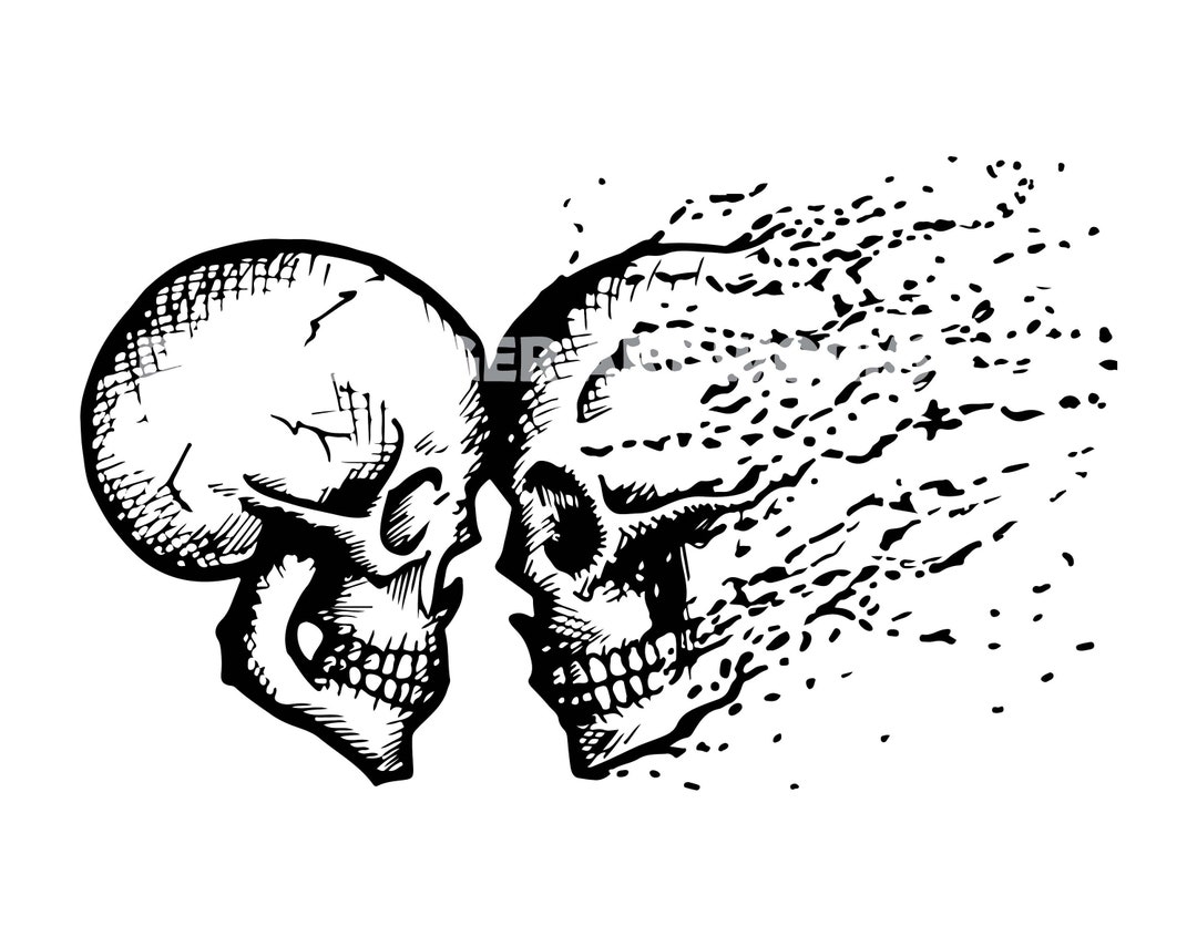 Fading Skull (9 X 12") - Etsy