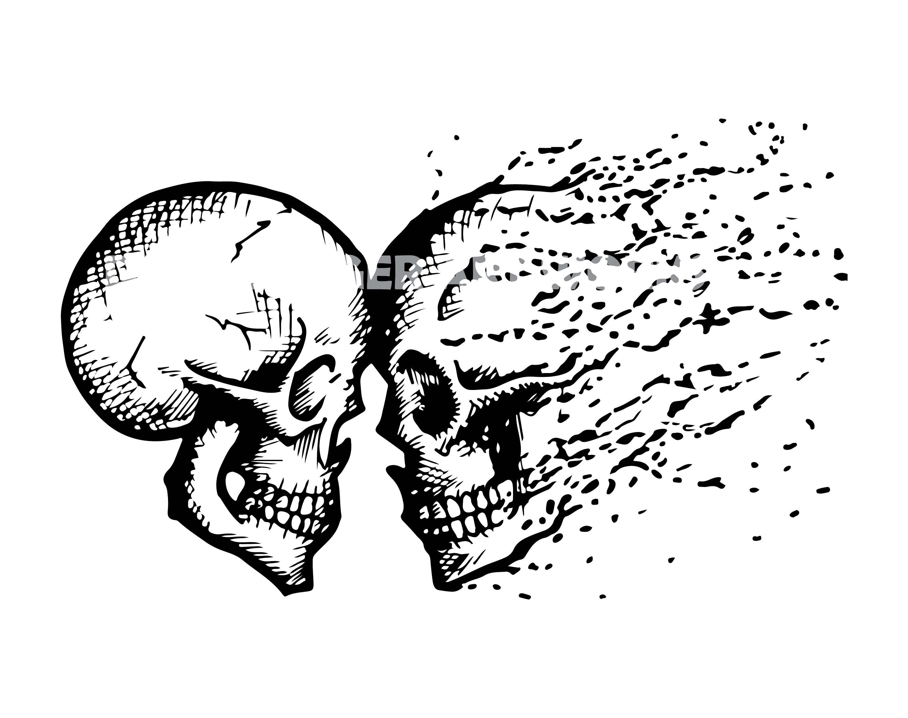 Fading Skull (9 X 12") - Etsy