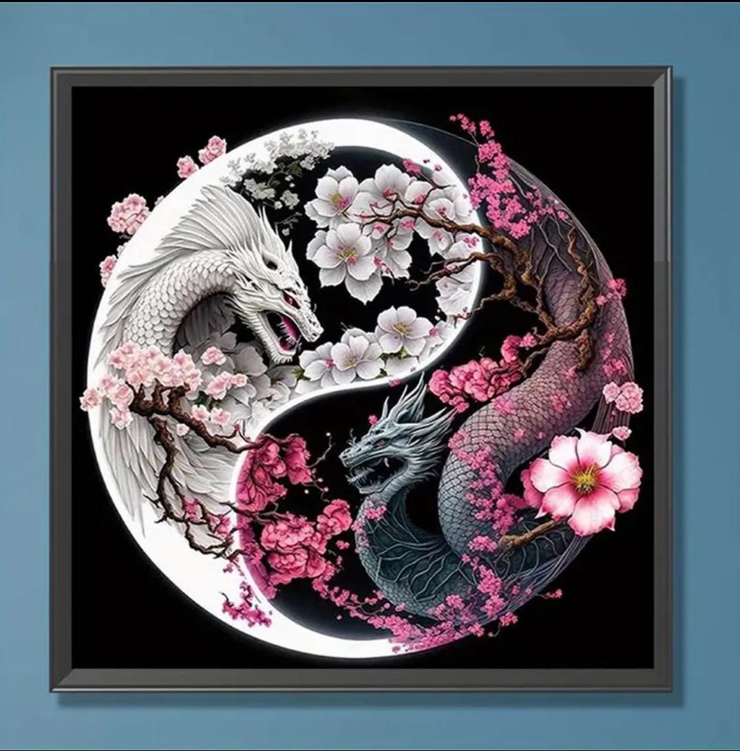 Dragon Ying Yang Diamond Art Kit - Etsy