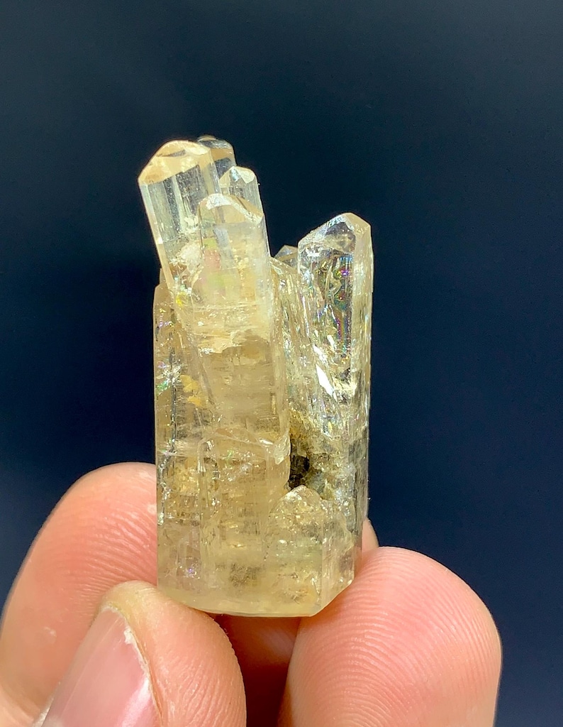 Natural Katlang Topaz Crystals Bunch Specimen , Golden Topaz Gemstone , Raw Mineral Stone ...