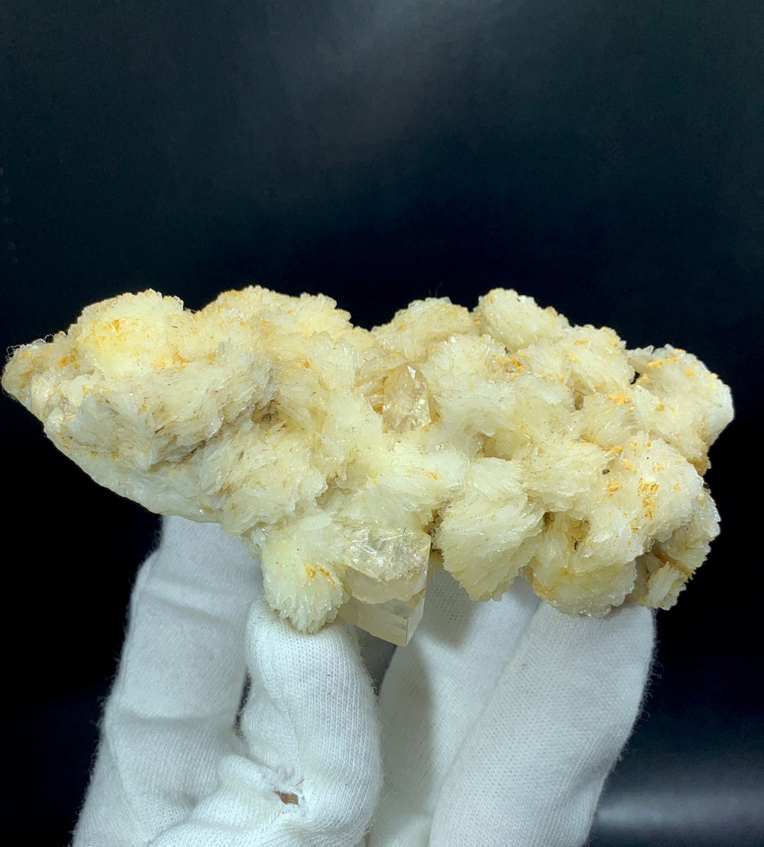 Golden Topaz Crystals With White Cleavandite Specimen , Natural Topaz ...