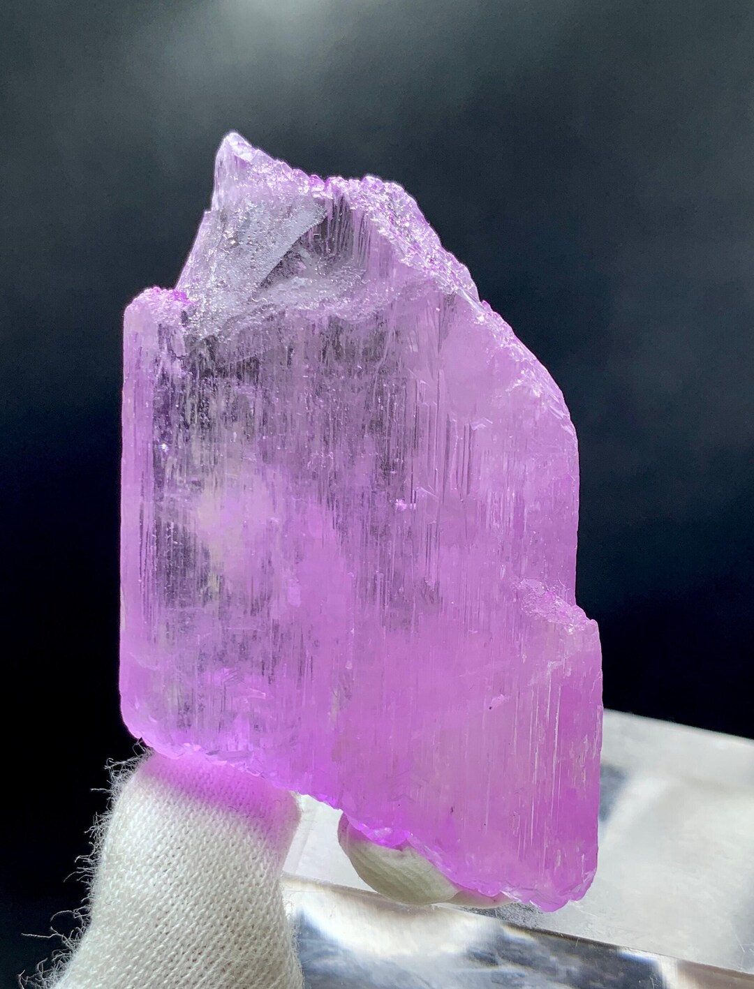 Natural Etched Double Terminated Purple Spodumene Kunzite Crystal ...