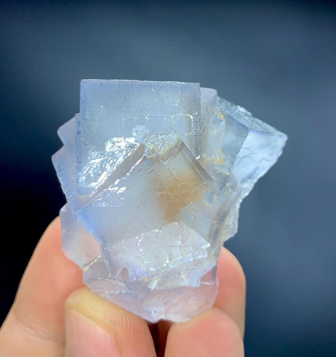 Phantom Cubic Blue Fluorite Specimen , Raw Fluorite , Fluorite Crystal ...