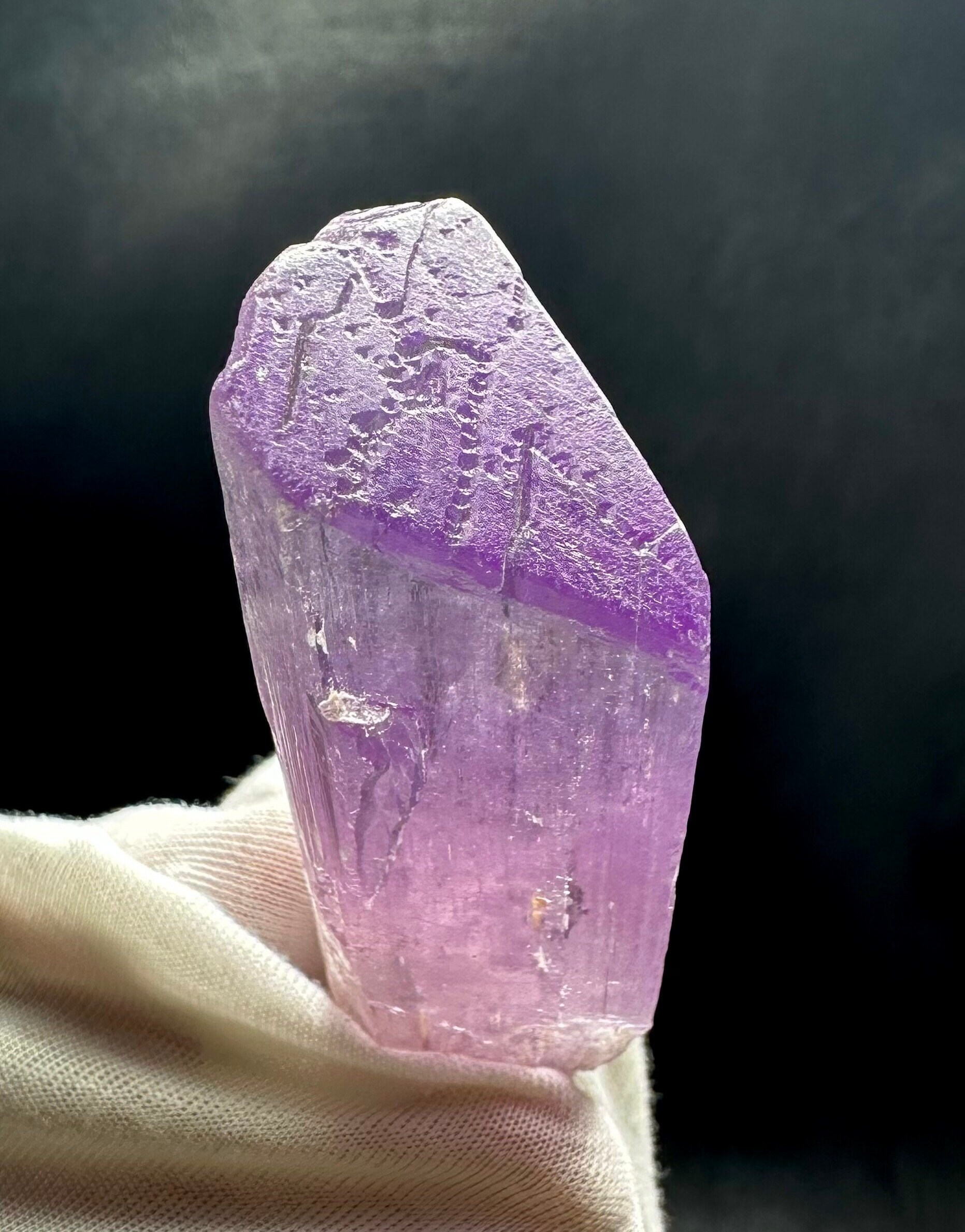 V Shape Kunzite Crystal , Purple Kunzite , Terminated Kunzite ...