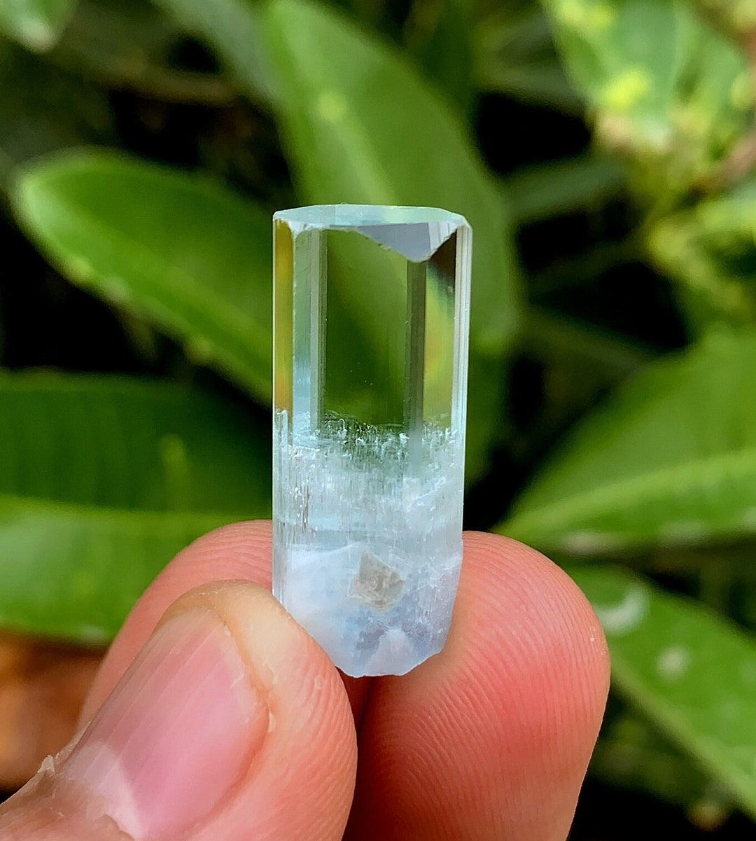 Sky Blue Aquamarine Crystal, Diamond Cut Terminated Specimen, Pakistan ...