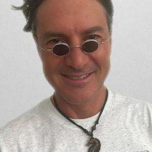 Steampunk Sunglasses Folding and Flip Down Lenses - Small, Round, Metal ...