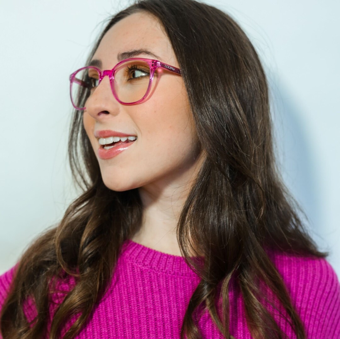 Emily in Paris Pink Blue Light Blocking Glasses: Anti Eye Strain - Etsy