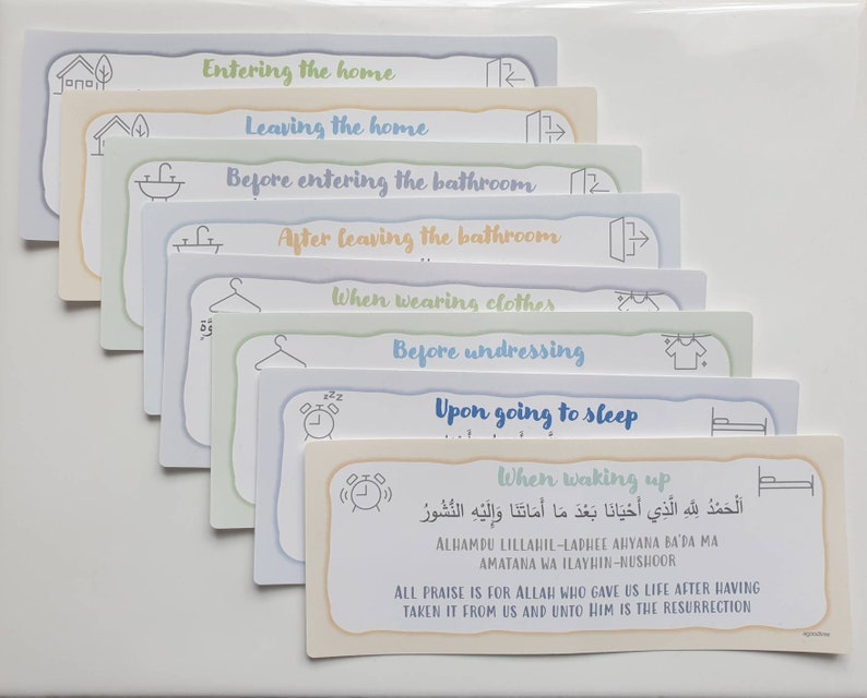 8 Islamic Dua Stickers Dhikr Muslim Gift Islamic Home - Etsy UK