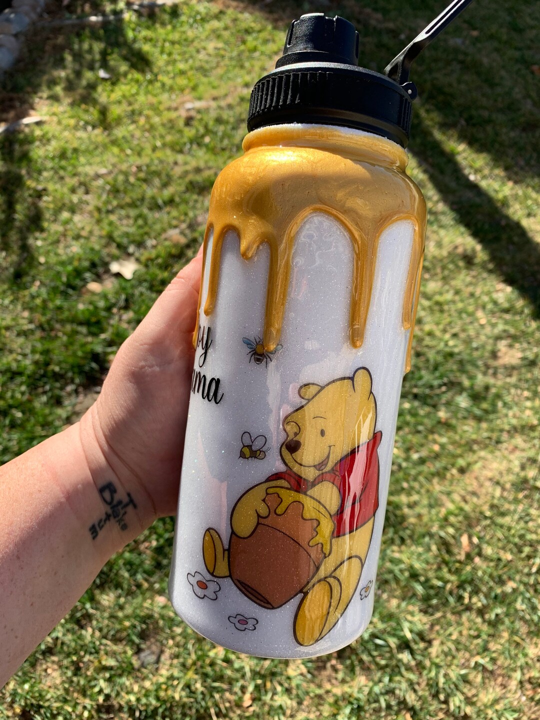 Winnie the Pooh Water Bottle - Etsy
