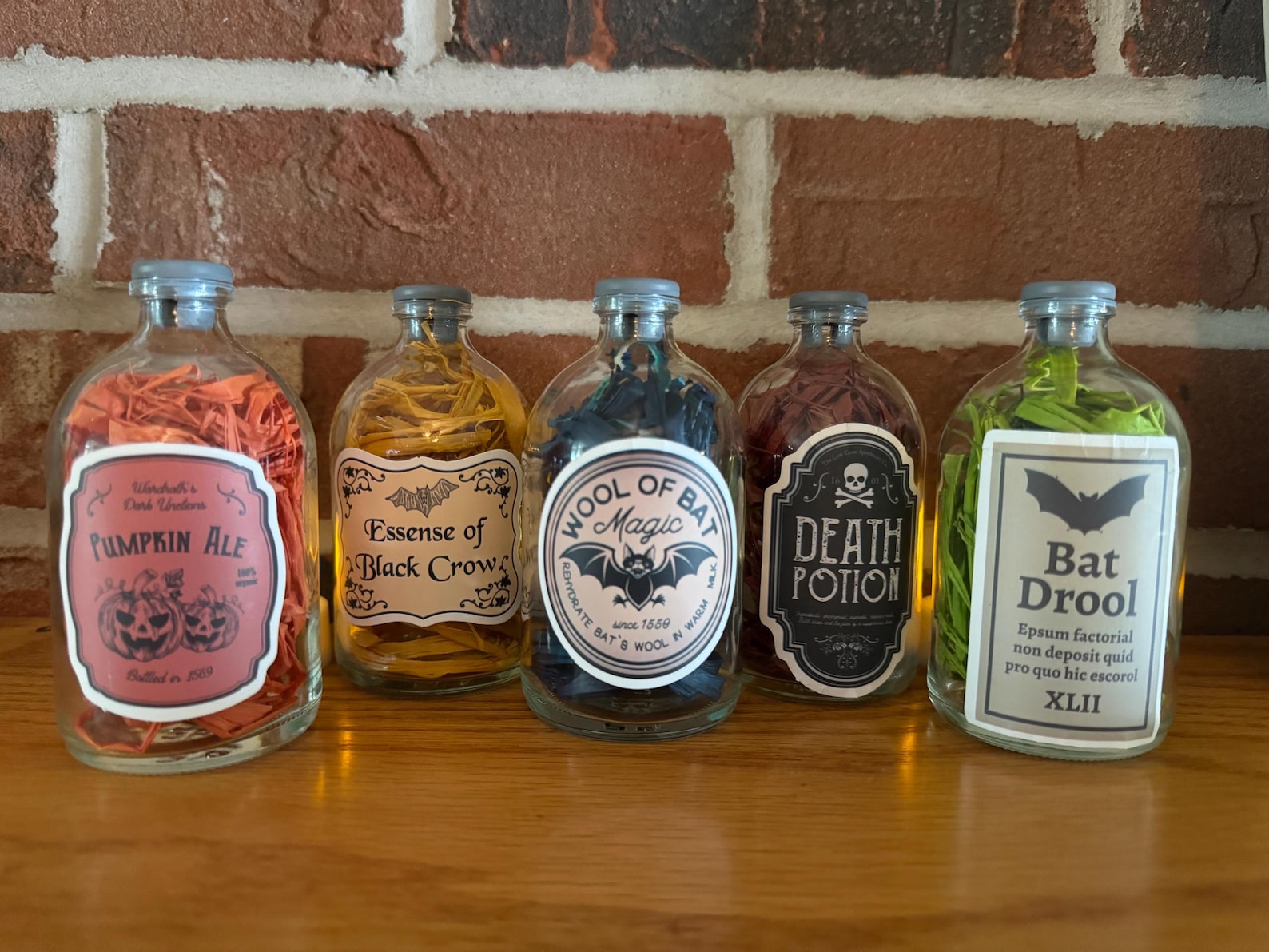 Halloween potions Set of 5 - Etsy