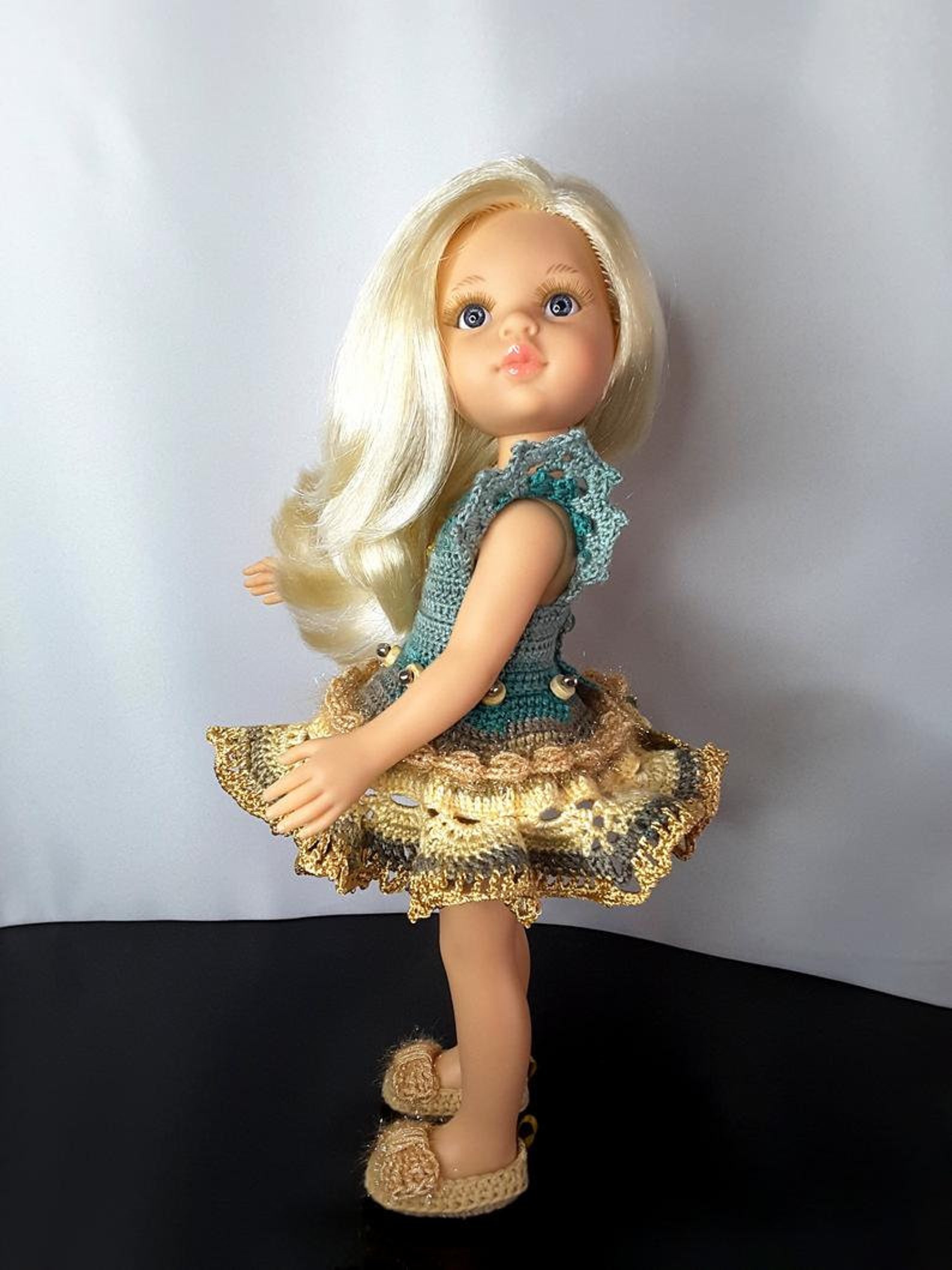 13 Inch Doll Crochet Dress Pattern, Doll Clothing Pattern, Paola Reina ...