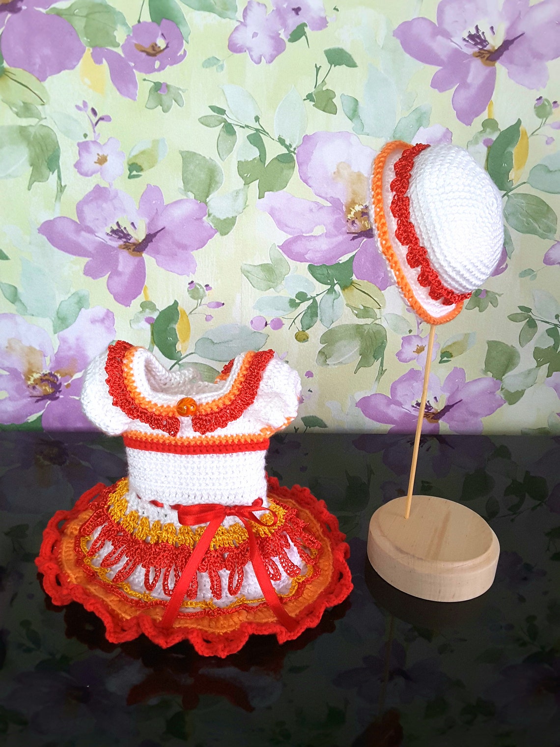 Crochet Doll Dress Pattern - Crochet Doll Hat Tutorial - Crochet ...