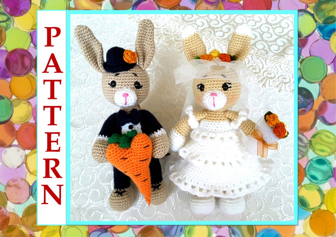 Crochet Toy Bunnies Patterns 2 in One Amigurumi Rabbits - Etsy