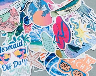 Beach Themed Stickers - Etsy