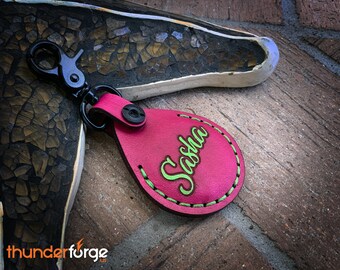 Laser Engraved Chocolate Lab Leather Keychain - Etsy