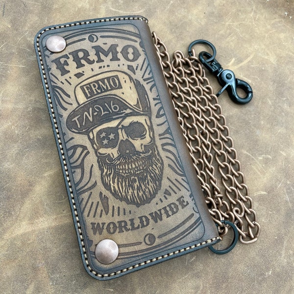 Leather Biker Wallet - Etsy