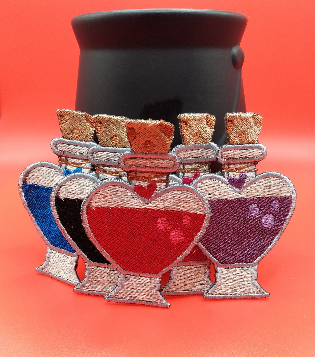 Love Potion Bottle Embroidered Patch Iron on Sew On - Etsy