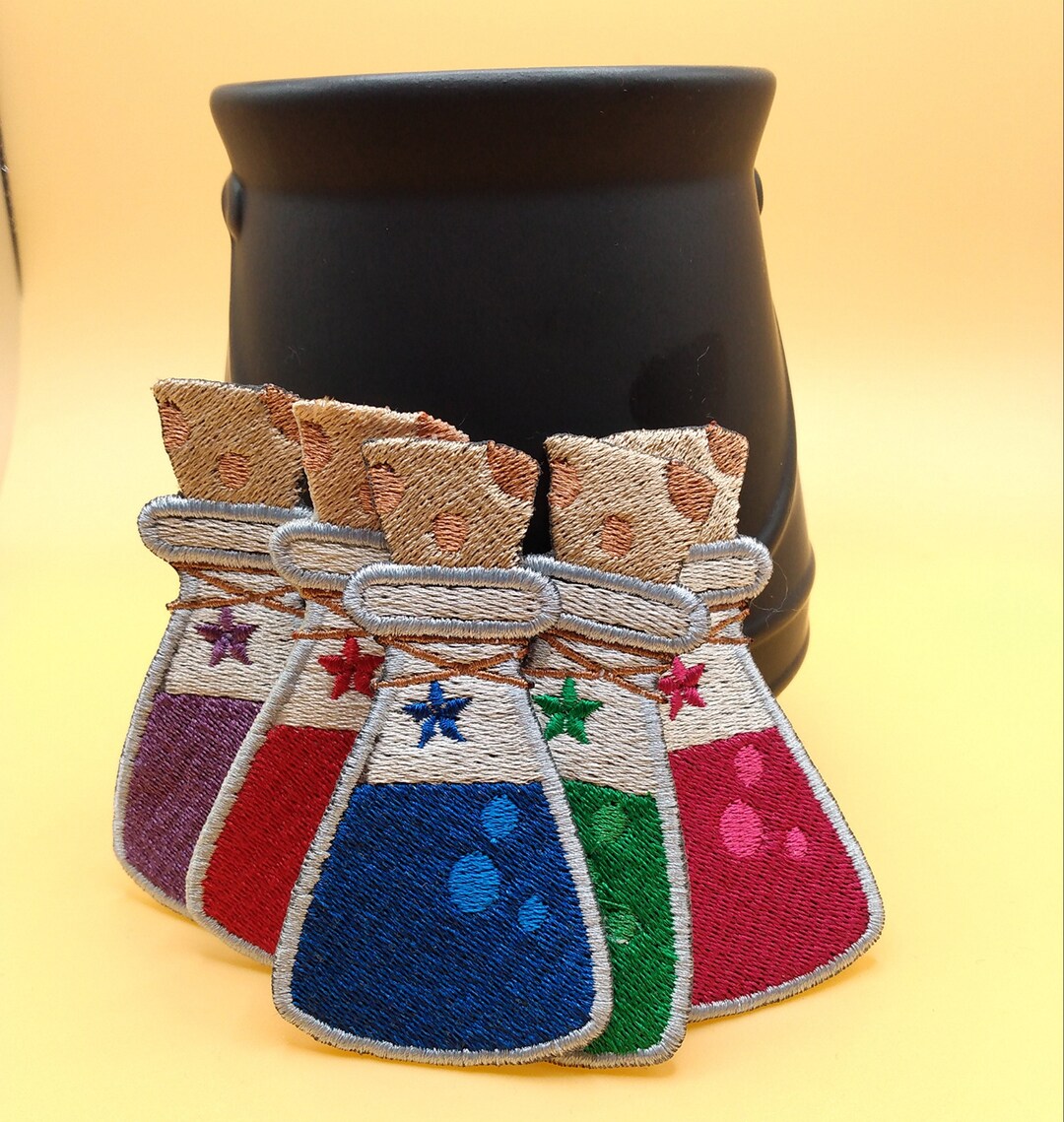 Basic Potion Bottle Embroidered Patch Iron on Sew On - Etsy