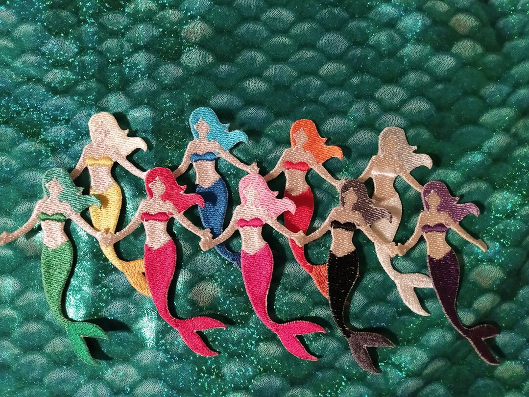 Simple Mermaid Patch Embroidered Iron On - Etsy