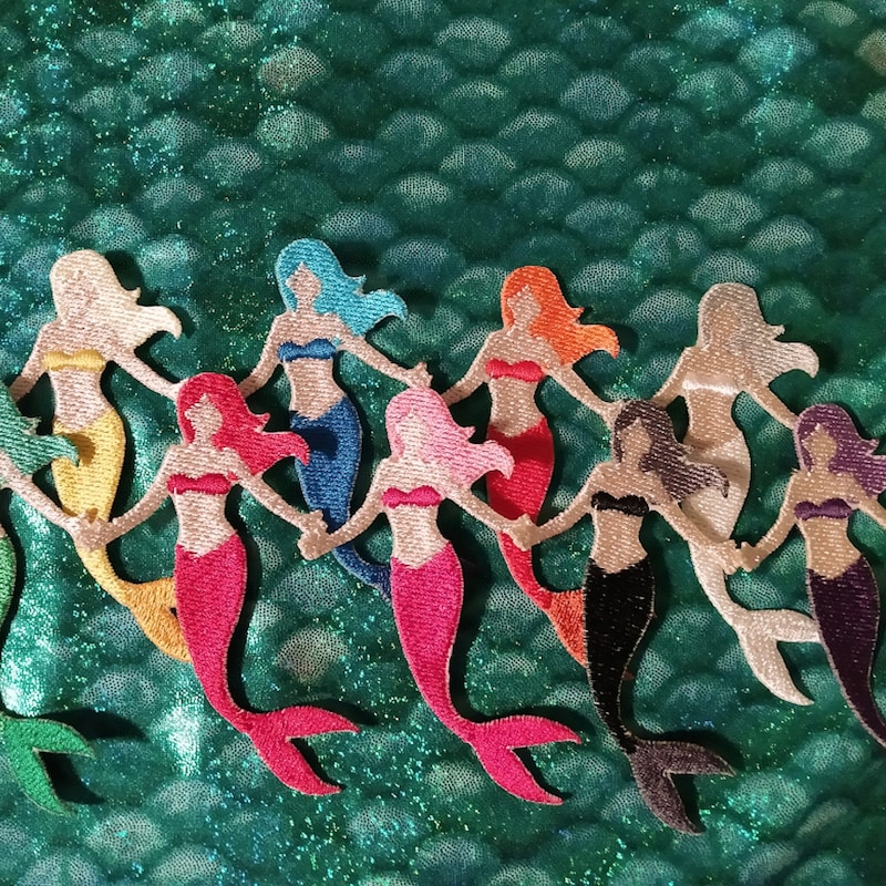 Mermaid Iron on Patch - Etsy