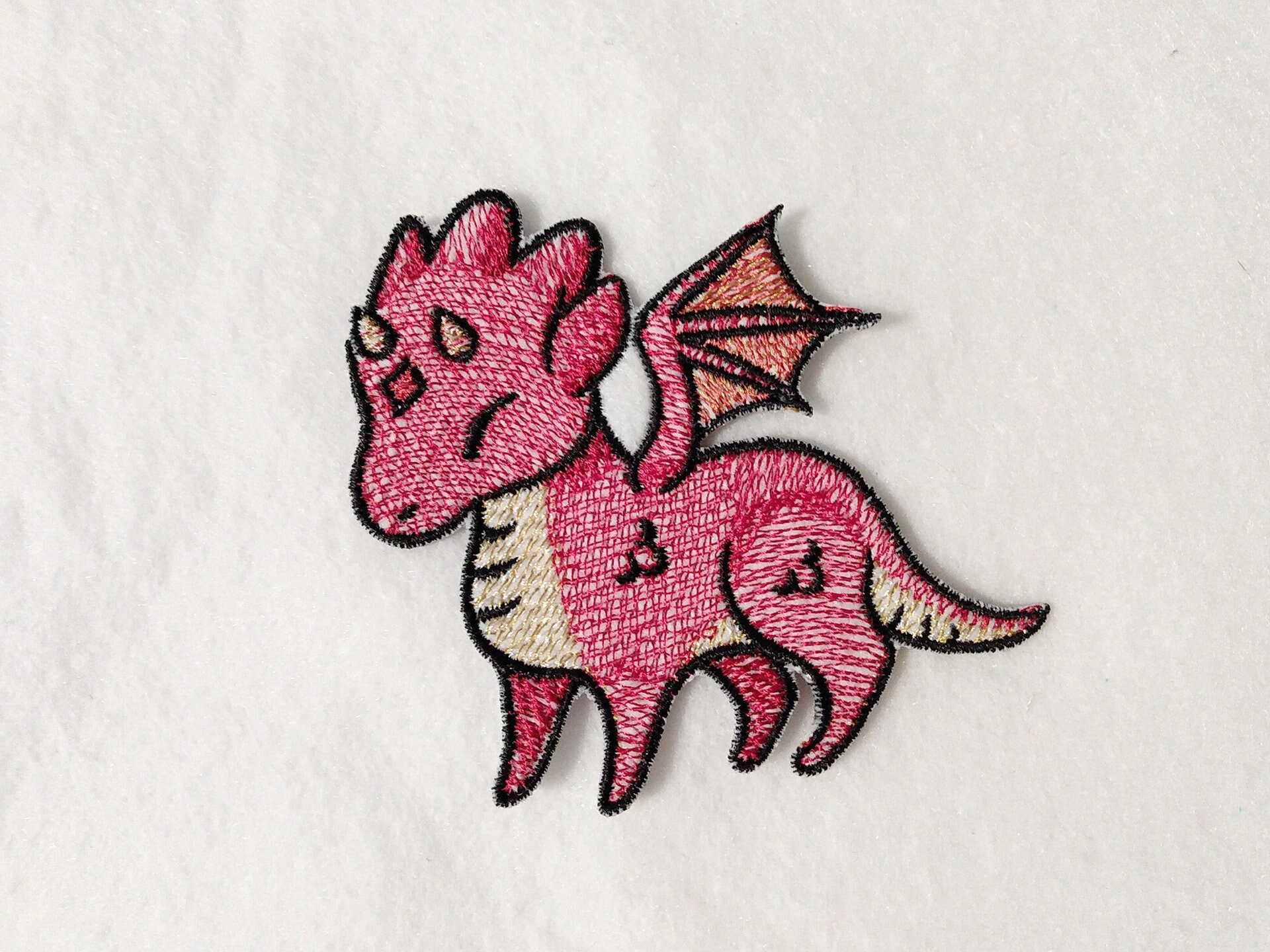 Charmed Dragon Iron on Embroidered Patch - Etsy