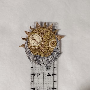 Steampunk Celestial Heavens Clockwork Sun and Moon Embroidered Patch - Etsy