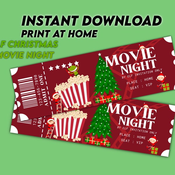 Movie Night Ticket - Etsy