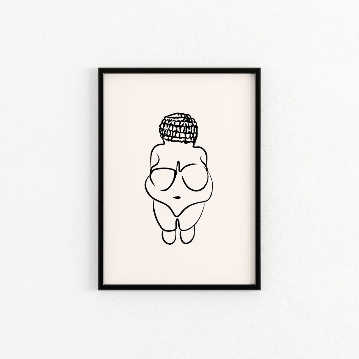 Venus of Willendorf Line Drawing Nordic Wall Art One Line | Etsy