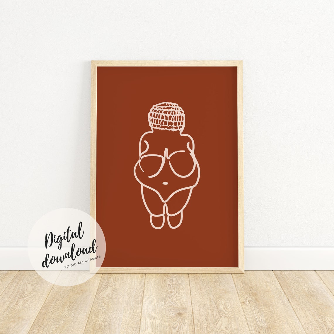 Venus of Willendorf Line Drawing Venus Nordic Wall Art | Etsy