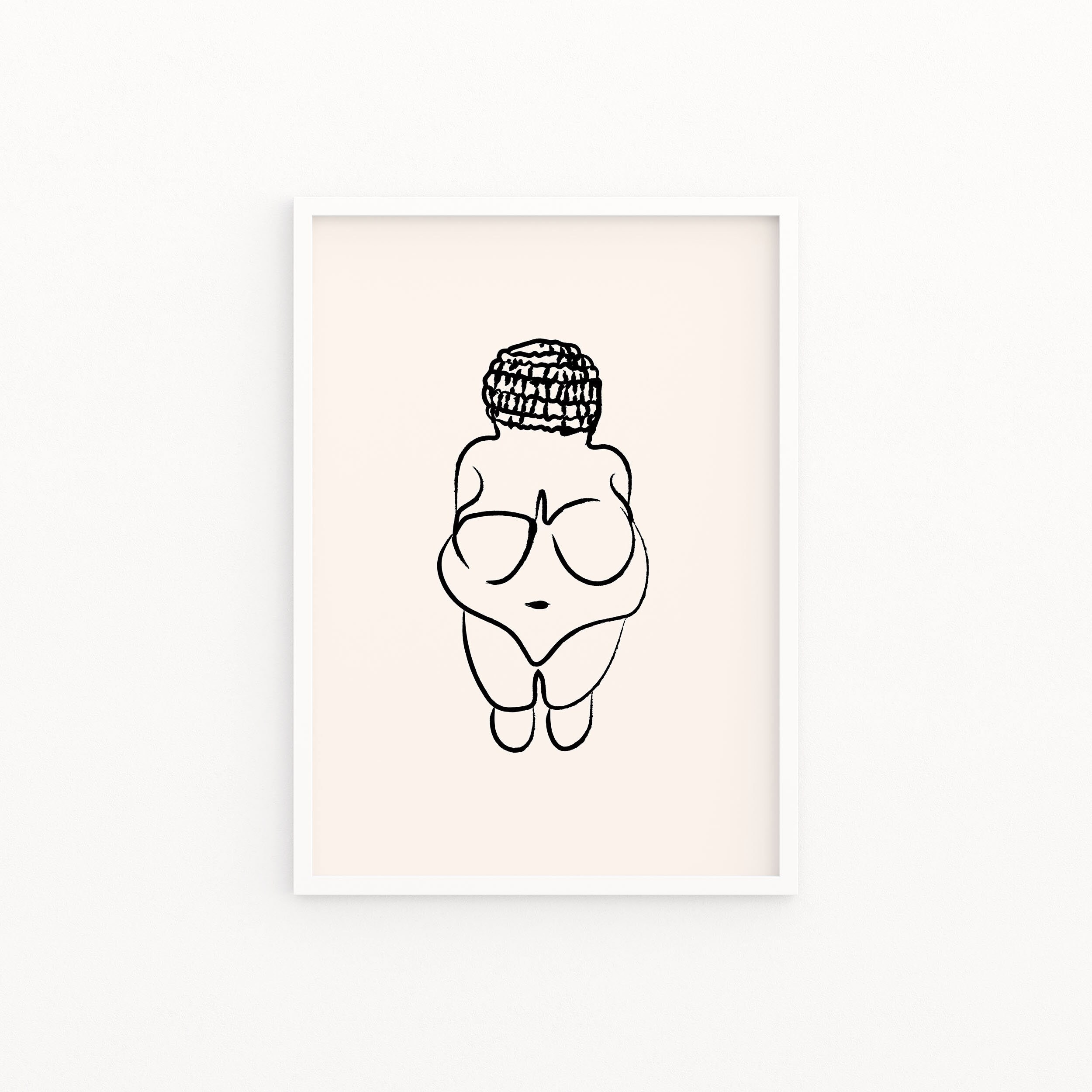 Venus of Willendorf Line Drawing Nordic Wall Art One Line | Etsy